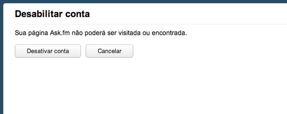 Como deletar uma conta no Ask.fm