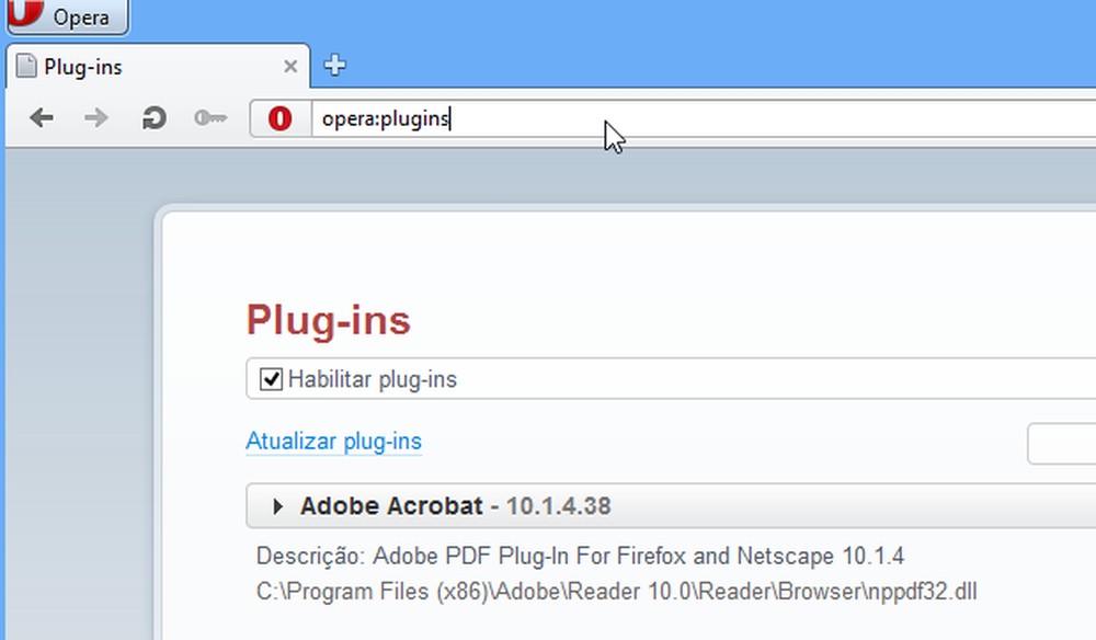 Como desativar o Java no Opera