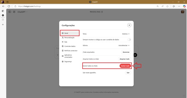 ChatGPT: saiba como limpar histórico, excluir e arquivar conversas com a IA