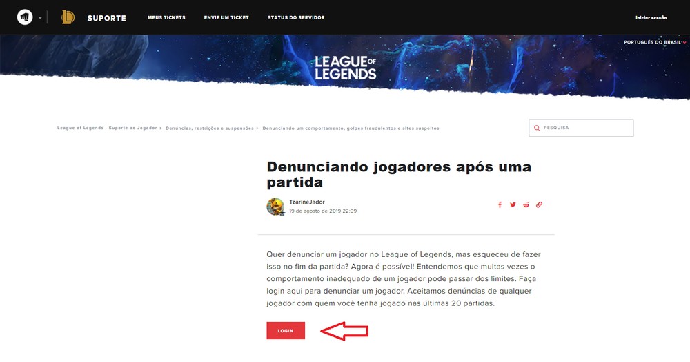 League of Legends: como reportar jogadores no LoL