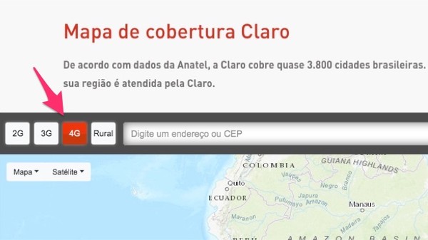 Claro 4G: como consultar o mapa de cobertura