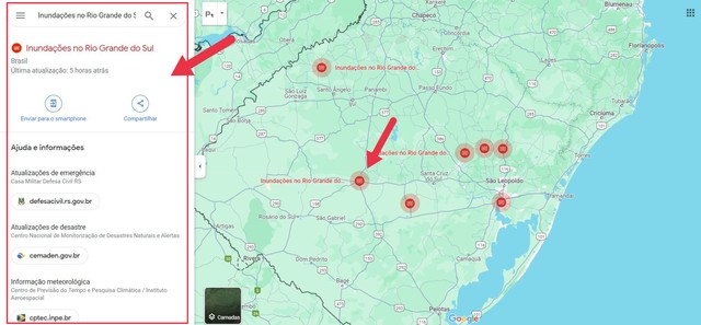 Inundação no RS: ferramentas do Google exibem áreas alagadas; confira ...