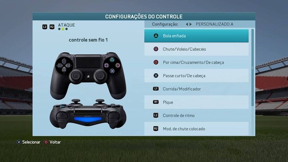 Como configurar o controle em Fifa 16 e personalizar comandos no PS4