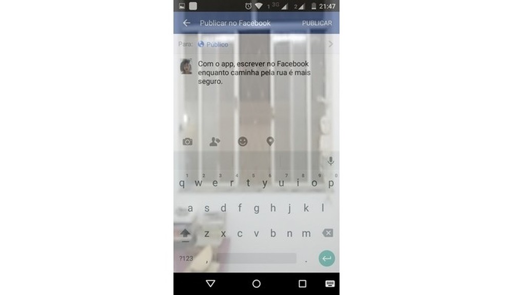 Como deixar o Facebook transparente com o app Transparent Phone Screen