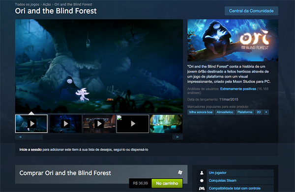Faça download de Ori and the Blind Forest no PC e Xbox One