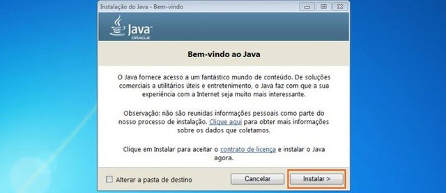 Como baixar o Java para Windows 7
