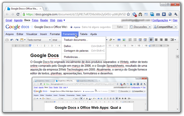 Google Docs x Office Web Apps: Qual a melhor suíte de escritório online?
