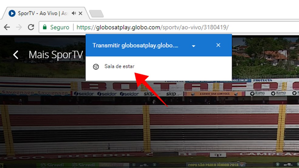 Como transmitir o Globosat Play na TV com Chromecast