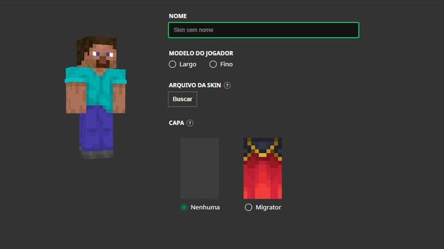 Como colocar skin no Minecraft