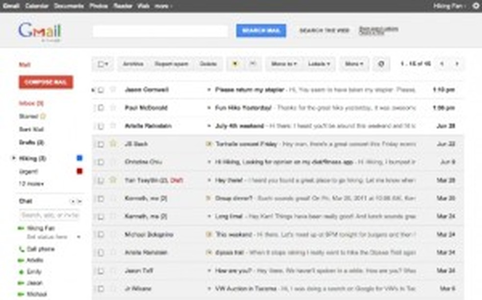Gmail também recebe reformulação no design