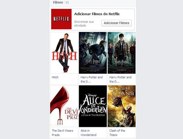 Como adicionar histórico de filmes do Netflix ao perfil do Facebook