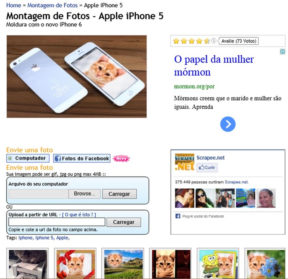Como fazer montagens e editar fotos online no Scrapee.net; veja dicas