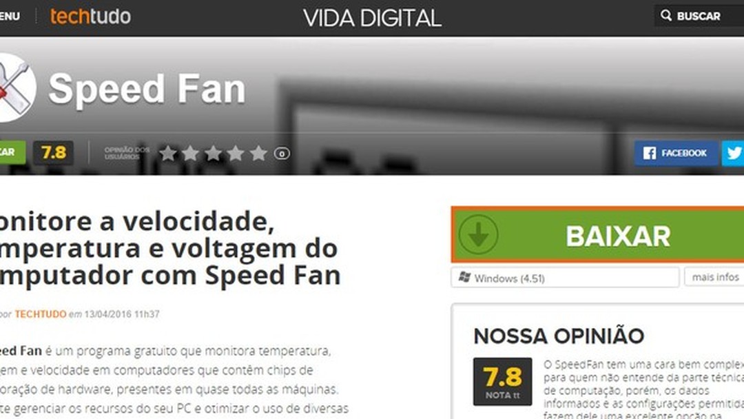 Speed Fan | Software | TechTudo
