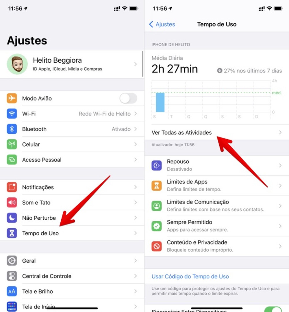 Como ver o tempo de uso do celular Android e iPhone (iOS)