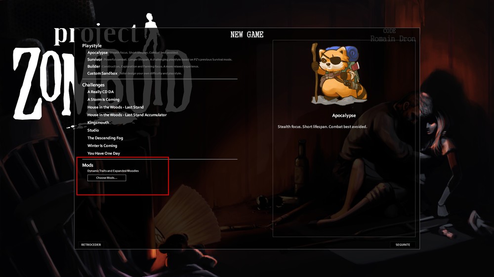 Como instalar mods no Project Zomboid