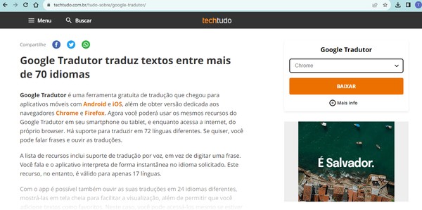 Google Tradutor: extensão para Chrome traduz palavras com um clique