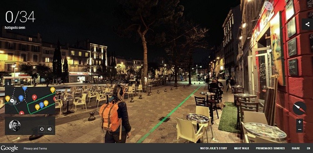 Google Street View Night Walk cria mapas urbanos em passeios noturnos