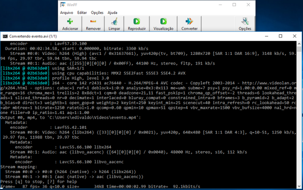Como converter vídeos AVI para MP4 com o WinFF