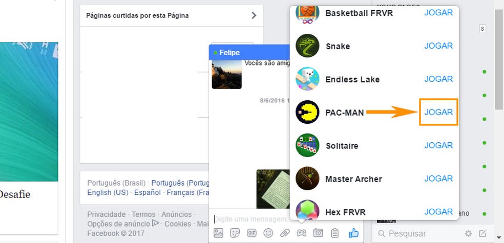 Como usar o Facebook Messenger Instant Games no PC