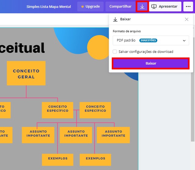 Como fazer mapa conceitual online usando o Canva