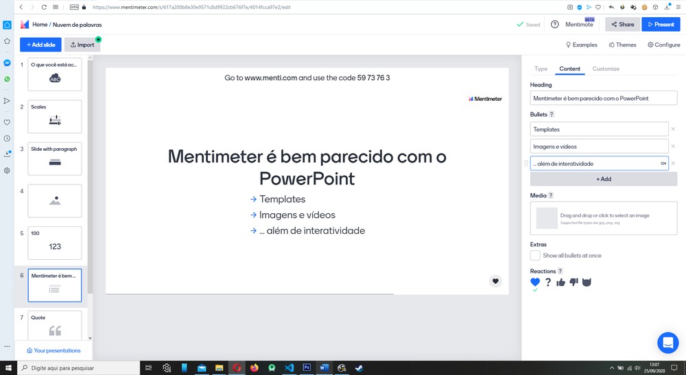 O que é Mentimeter? Veja como funciona e como criar apresentações