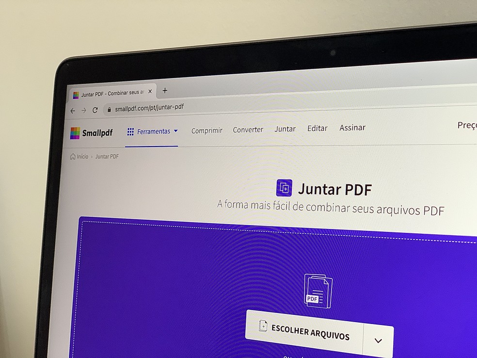 Como juntar PDF de graça com o iLovePDF