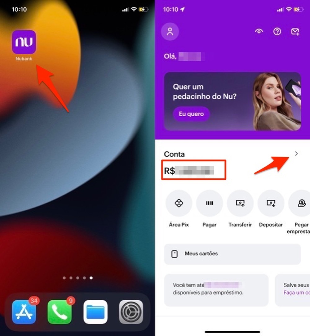 Como ver o saldo no Nubank no celular