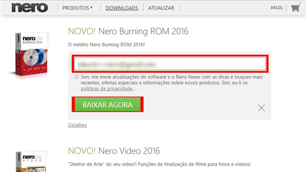 Como fazer download do Nero 2016 na versão trial e baixar grátis