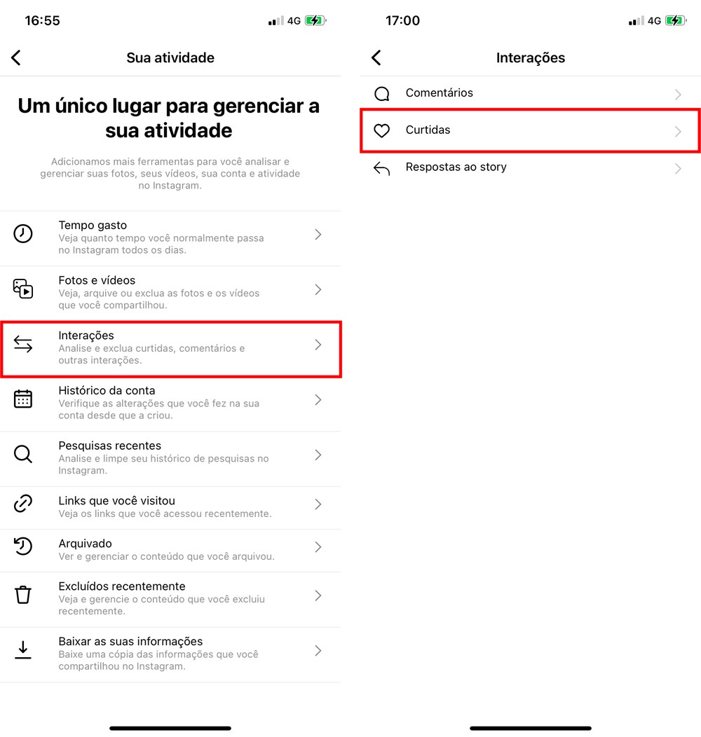 Como ver publicações que eu curti no Instagram