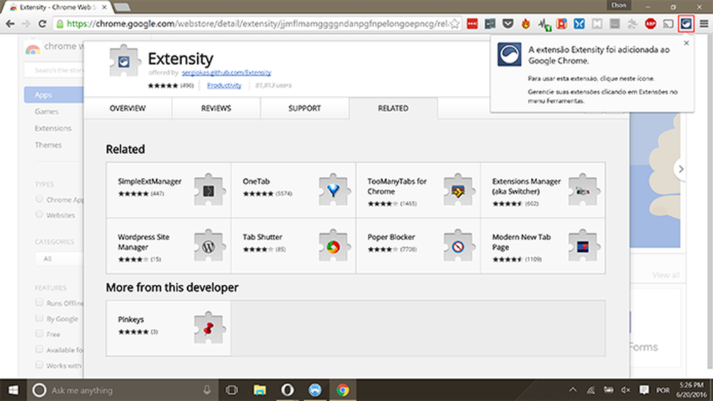 Muitas extensões no Chrome? Saiba como organizar todas no Extensity