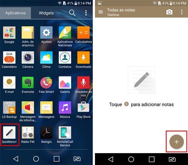 Como usar o QuickMemo do LG K10 para fazer anotações