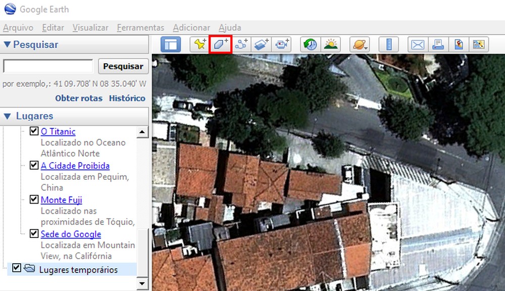 Como calcular área no Google Earth