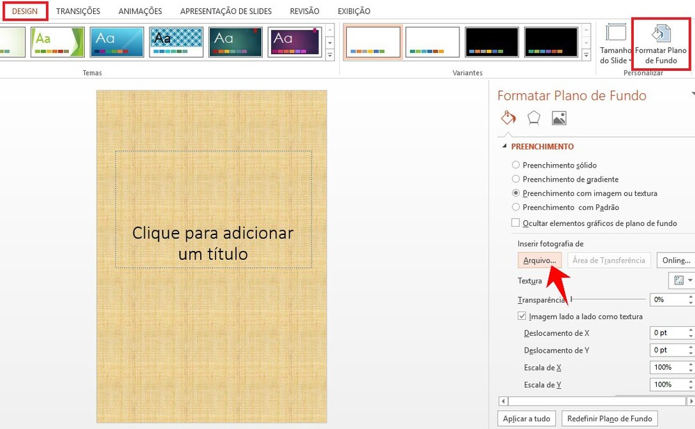 Como fazer banner no PowerPoint