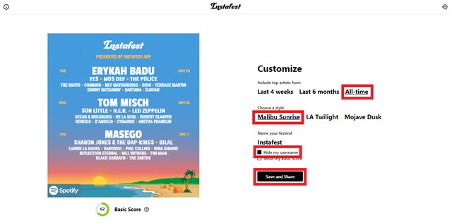 Instafest: como fazer line-up do seu festival de música no Spotify