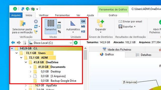 Como usar o TreeSize para ver arquivos que ocupam espaço na memória do PC