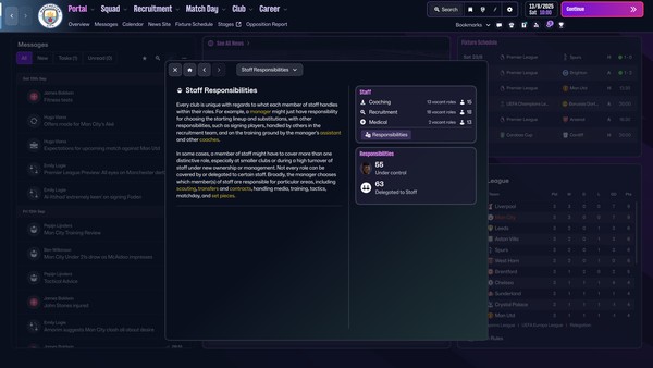 Football Manager 26: como delegar funções e tarefas chatas no game