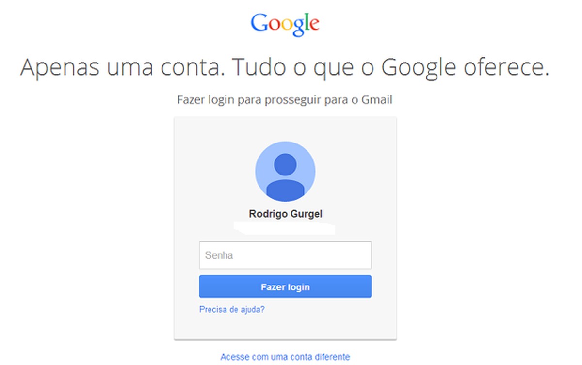 Google muda visual de login do Gmail e inclui histórico da contas