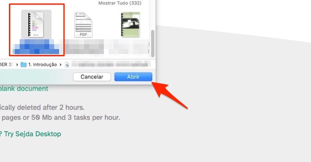 Como colocar link em PDF online com o Sejda