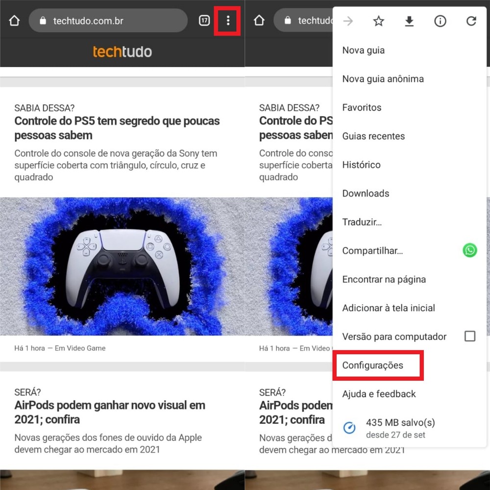 Como ativar o JavaScript no celular com o Chrome