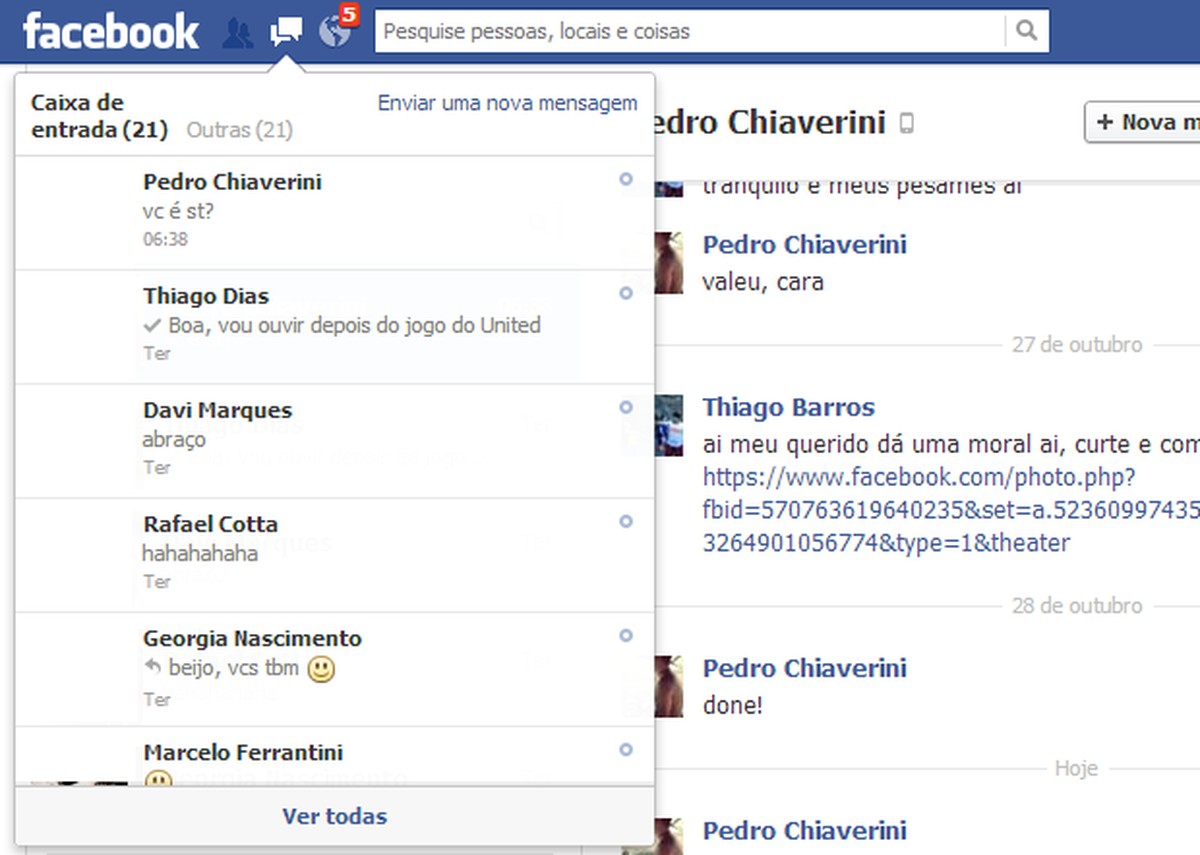 Como enviar mensagens privadas por 'inbox' no Facebook, Twitter e outros