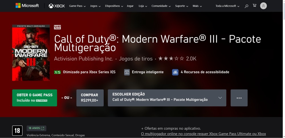 Como baixar e jogar Call of Duty MW3 no Xbox ou PC via Game Pass