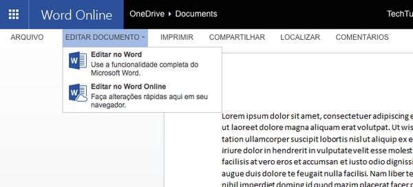 Como editar um arquivo do Word Online junto com outras pessoas