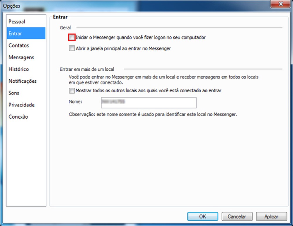 Como impedir que o MSN seja iniciado junto com o Windows