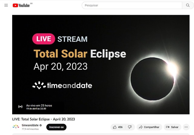 Eclipse Solar: veja horário e como assistir ao vivo e online no Brasil