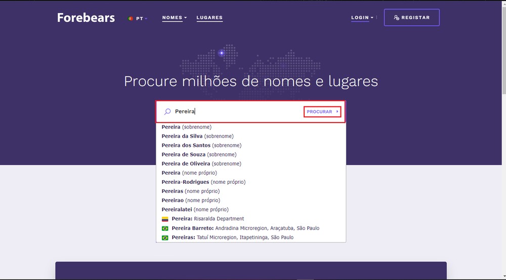 Forebears: como usar site para saber quantas pessoas têm seu sobrenome