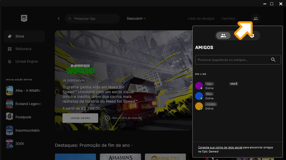 Como instalar a Epic Games para jogar no PC