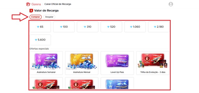 Recarga Free Fire: como acessar site oficial para comprar diamantes
