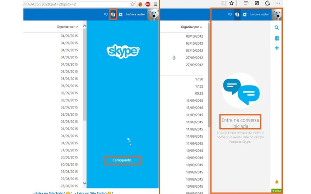 Como usar o Skype direto da caixa de entrada do Outlook.com