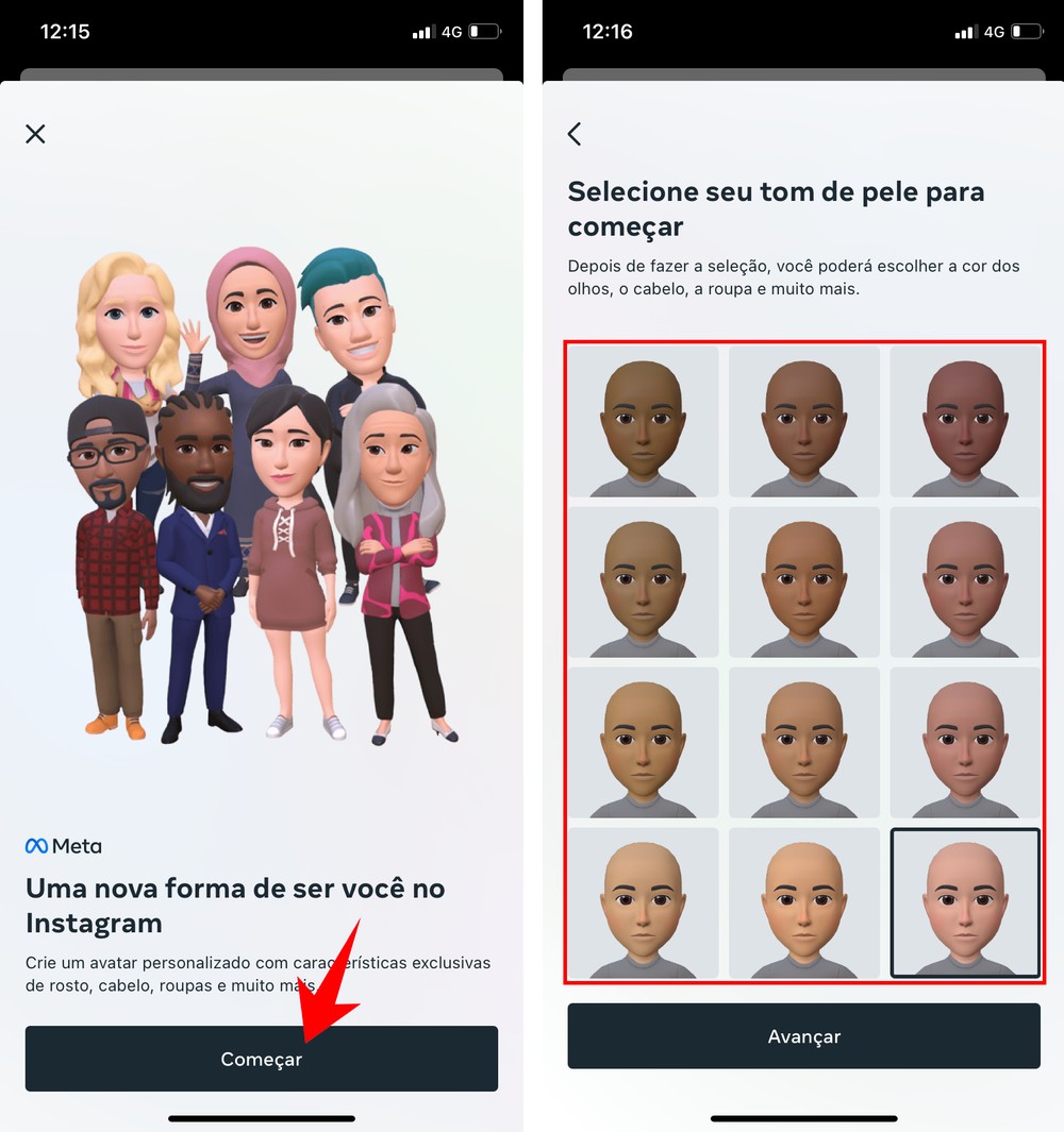 Como usar avatar no Instagram