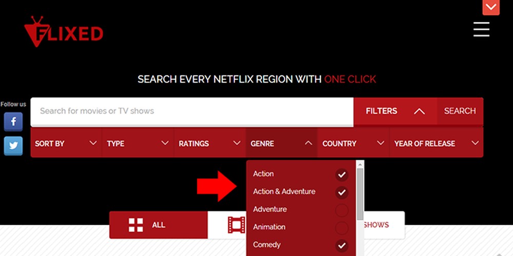 Flixed busca filmes e séries no Netflix com filtros; saiba usar